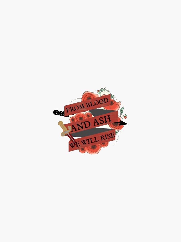 "From Blood and Ash Sticker" Sticker for Sale by sar-reads | Redbubble