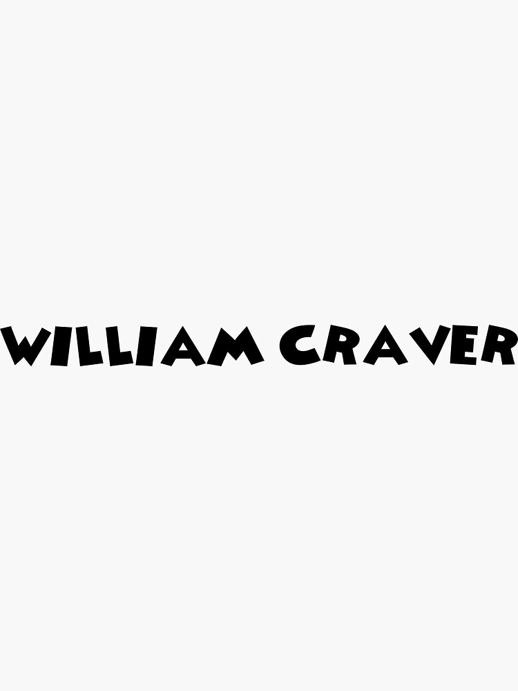 "William Craver" Sticker for Sale by TooningAround | Redbubble