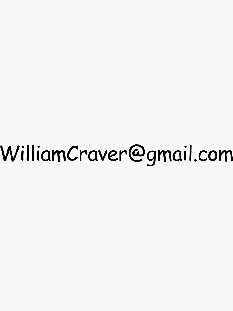 "William Craver Gmail" Sticker by TooningAround | Redbubble
