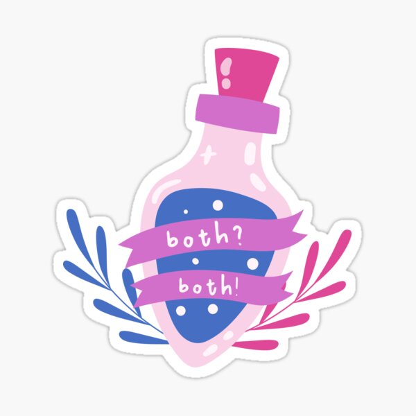 "bisexual pride merch lgbtq queer art print stickers design cute ...