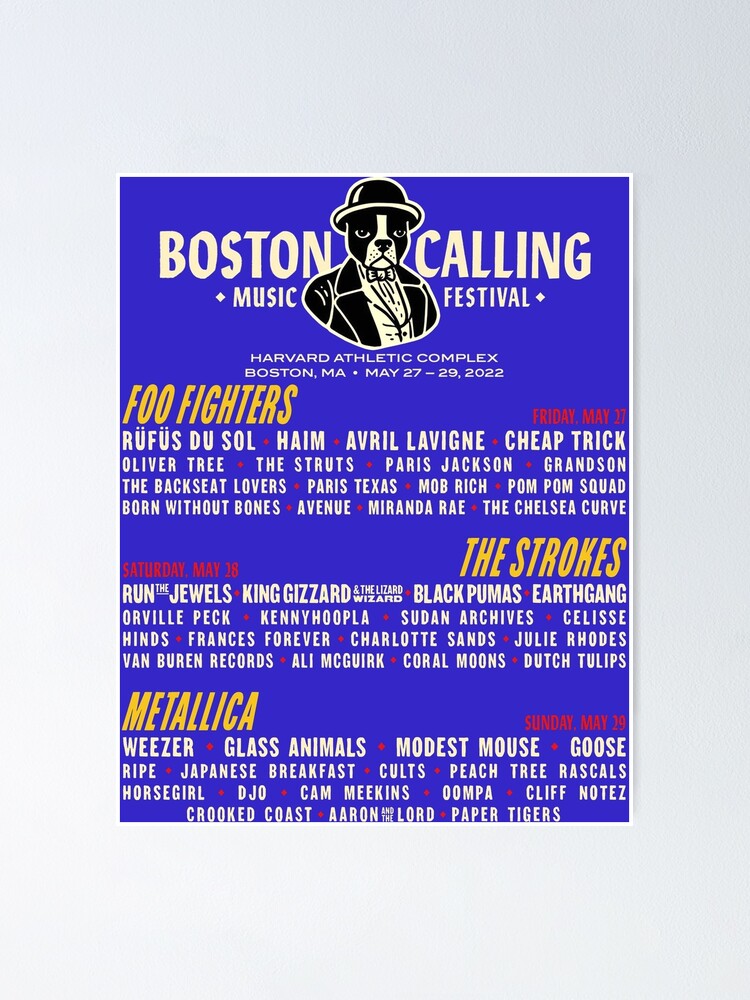"Boston Calling Music Festival 2022 Line-Up" Poster for Sale by bonds69 ...