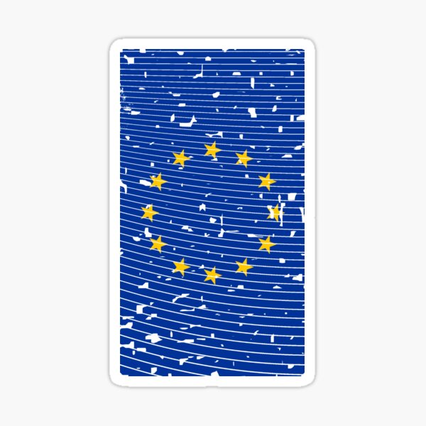 "European Flag in Vertical and Distressed" Sticker by joseartgel ...