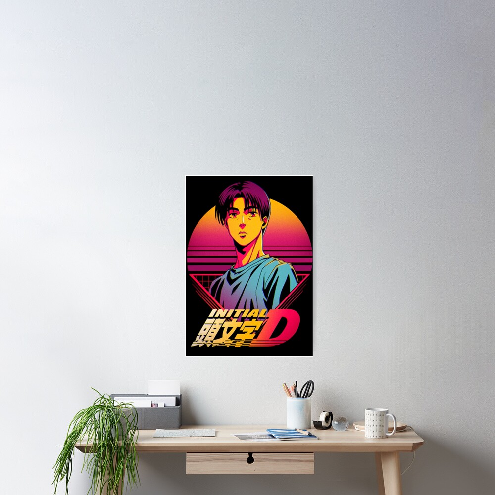 "Initial D Design" Poster by BeachHouseArt | Redbubble