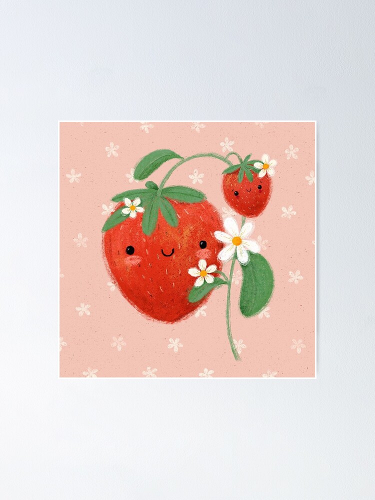 "Happy Cute Cherry" Poster for Sale by TheCoolGuys | Redbubble