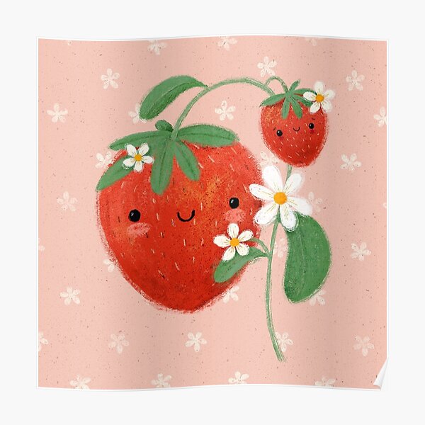 "Happy Cute Cherry" Poster for Sale by TheCoolGuys | Redbubble