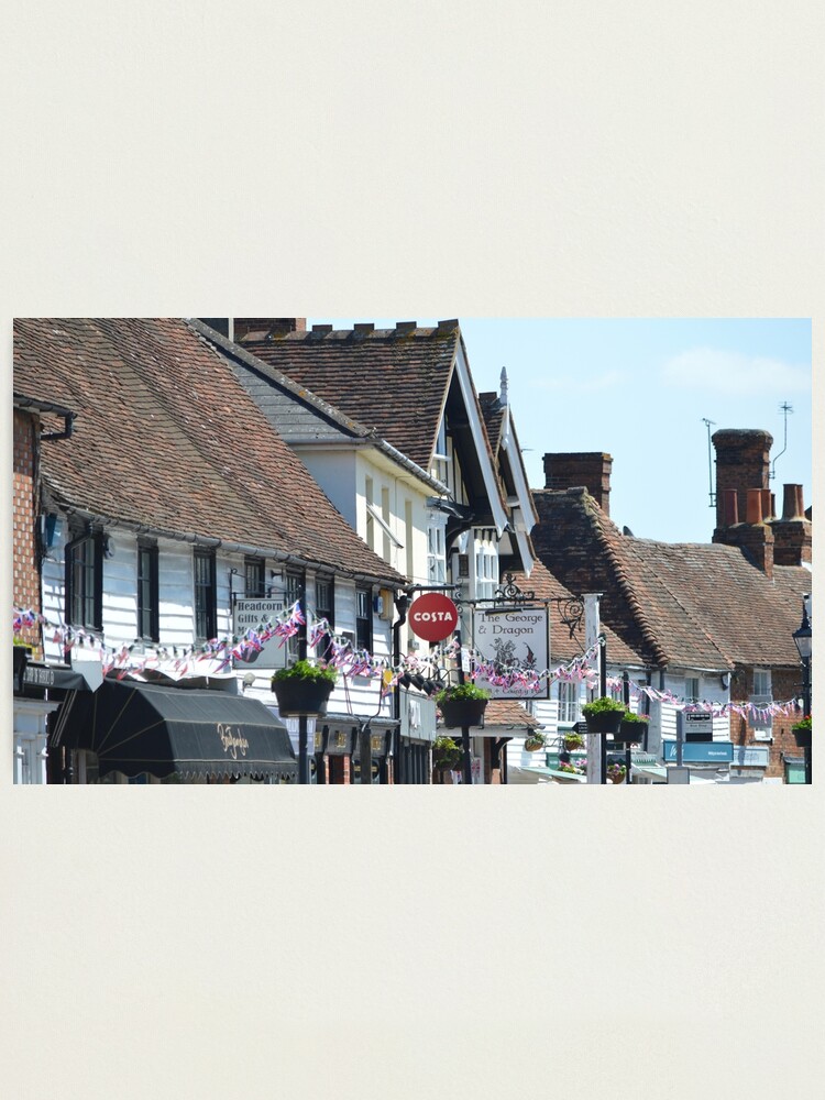 Lámina fotográfica «Banderines del Jubileo de Headcorn Village 2022» de ...