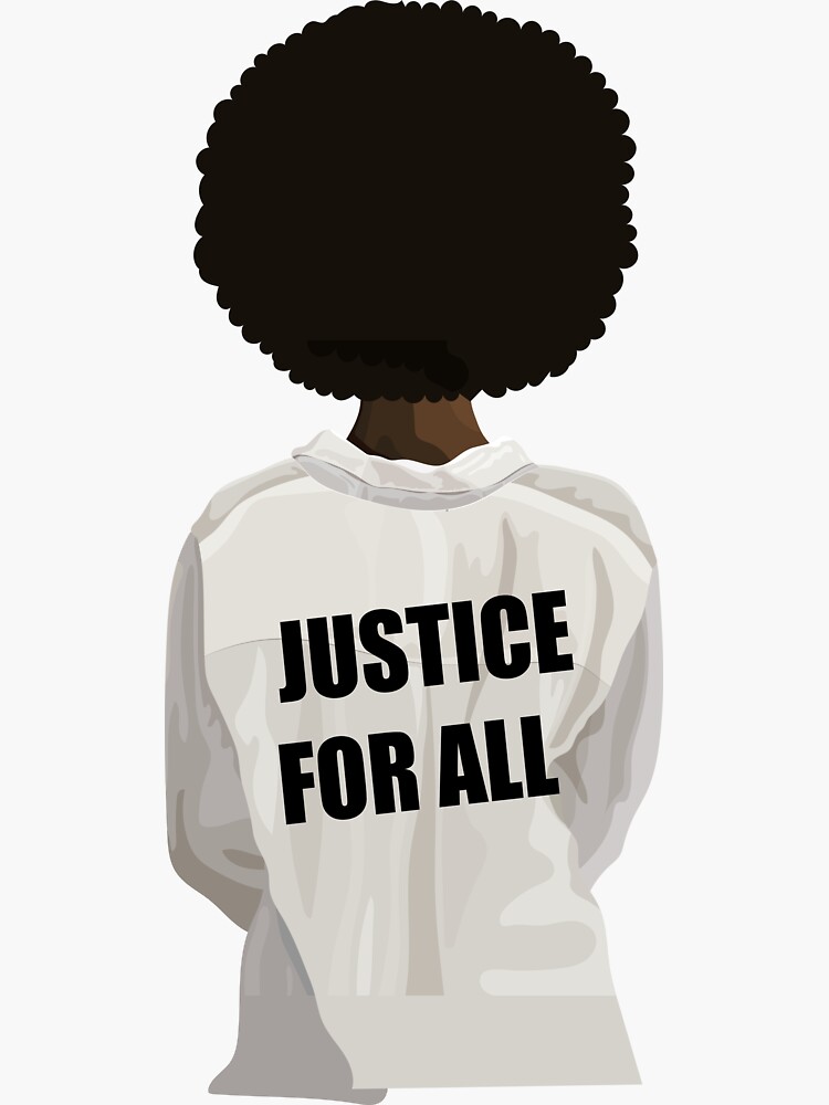 "justice for all" Sticker for Sale by bilalelamrani | Redbubble