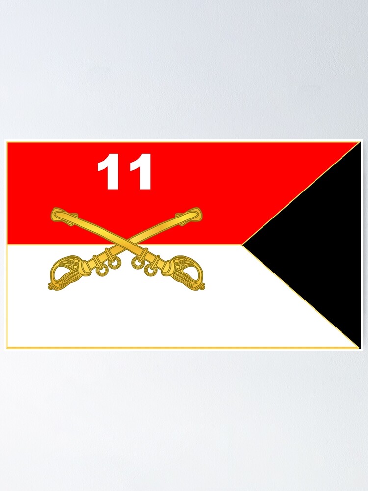 "Army - 11th Armored Cavalry Regiment - Guidon" Poster for Sale by ...