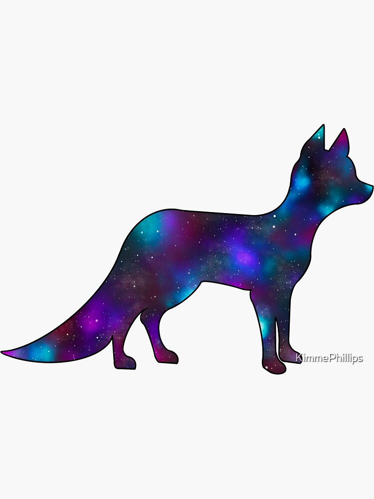 "Galactic Fox" Sticker by KimmePhillips | Redbubble