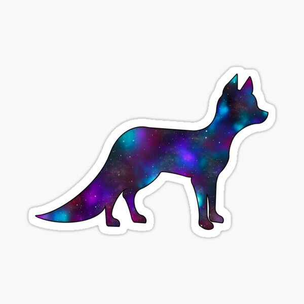 "Galactic Fox" Sticker by KimmePhillips | Redbubble