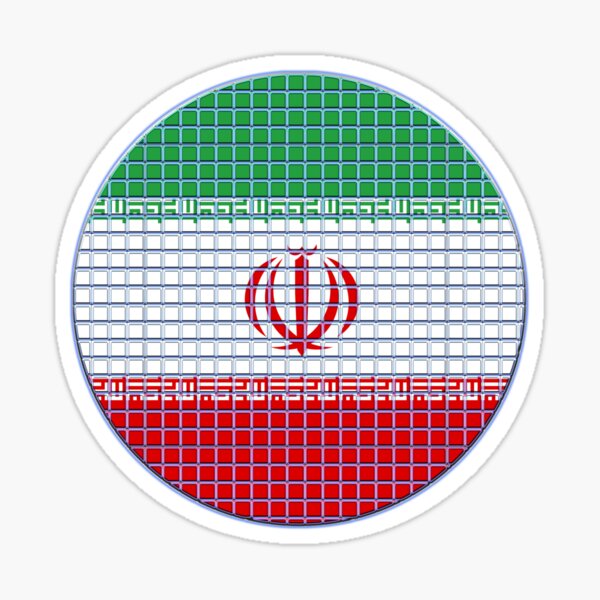 "Iran Flag Rounded - Squares Pixel " Sticker for Sale by MoonElite ...