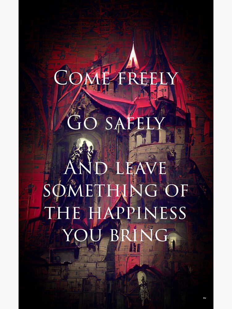 "Dracula's Welcome" Sticker for Sale by AstraLowelle | Redbubble