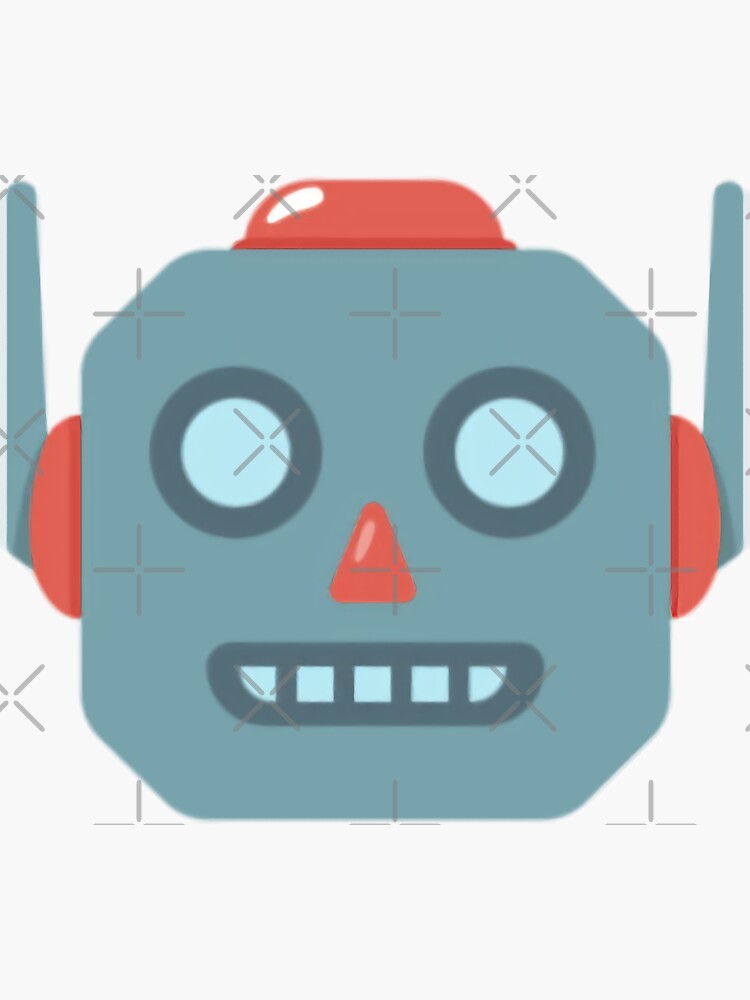 "Robot Emoji " Sticker by ChevDesign | Redbubble