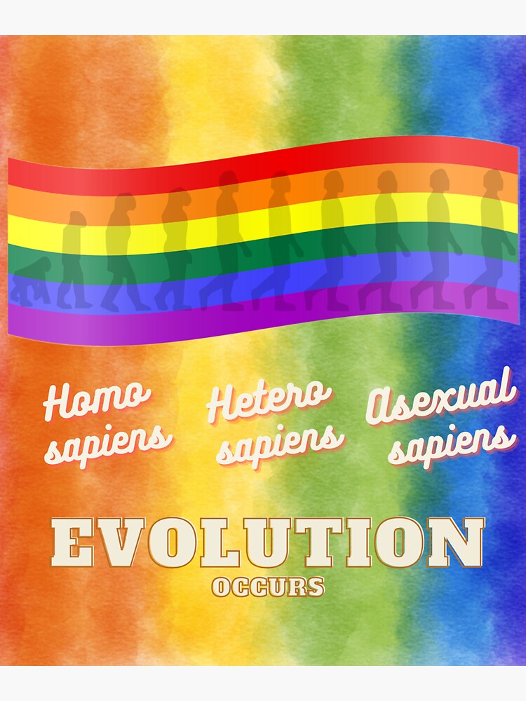 "Evolution always finds a way, Rainbow evolution" Sticker by ...