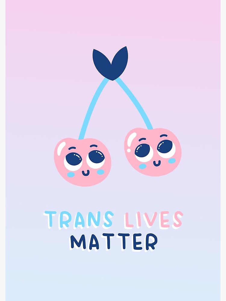 "trans lives pride merch art print design cute lgbtq queer" Art Print ...
