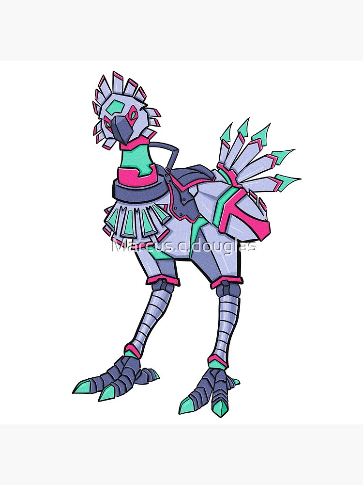 "Mechanical Chocobo" Poster for Sale by MCDDESIGN | Redbubble