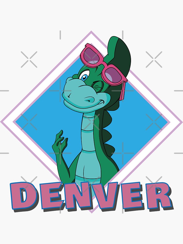 "Denver The Last Dinosaur Funny Tee" Sticker for Sale by quickkaart ...