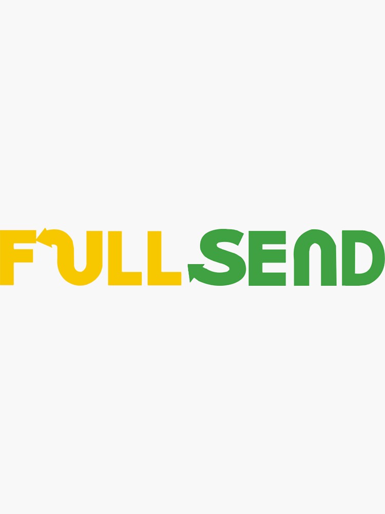 "full send subway style" Sticker for Sale by DangMan | Redbubble
