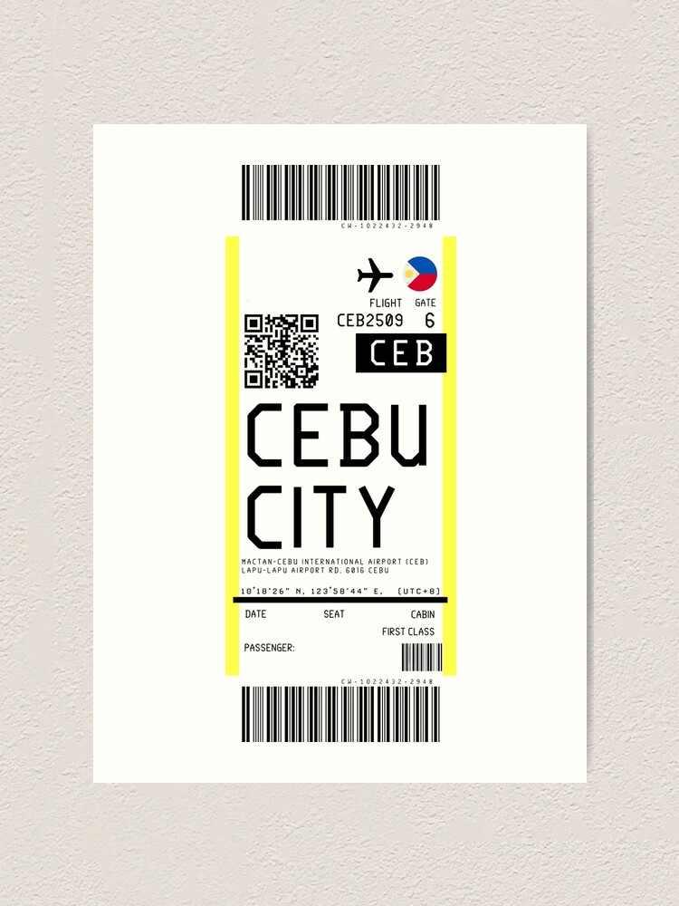 "Mactan-Cebu International airport (CEB) Boarding Pass rickrolled" Art ...