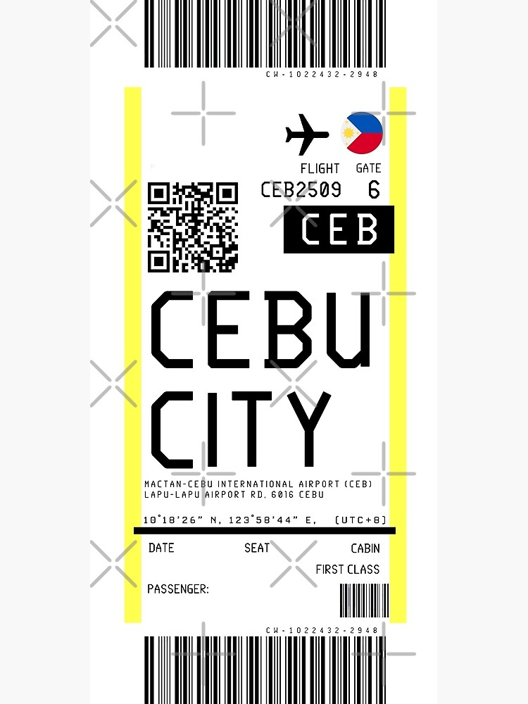 "Mactan-Cebu International airport (CEB) Boarding Pass rickrolled" Art ...