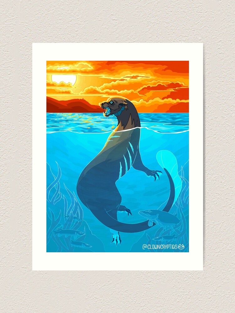 "King Otter- Irish Cryptid" Art Print by ClownCryptids | Redbubble