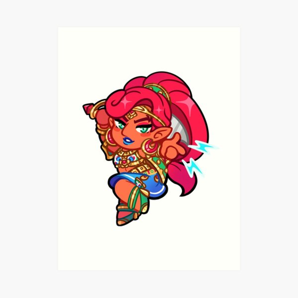 "Chibi Champion Urbosa" Art Print by kdigaga | Redbubble