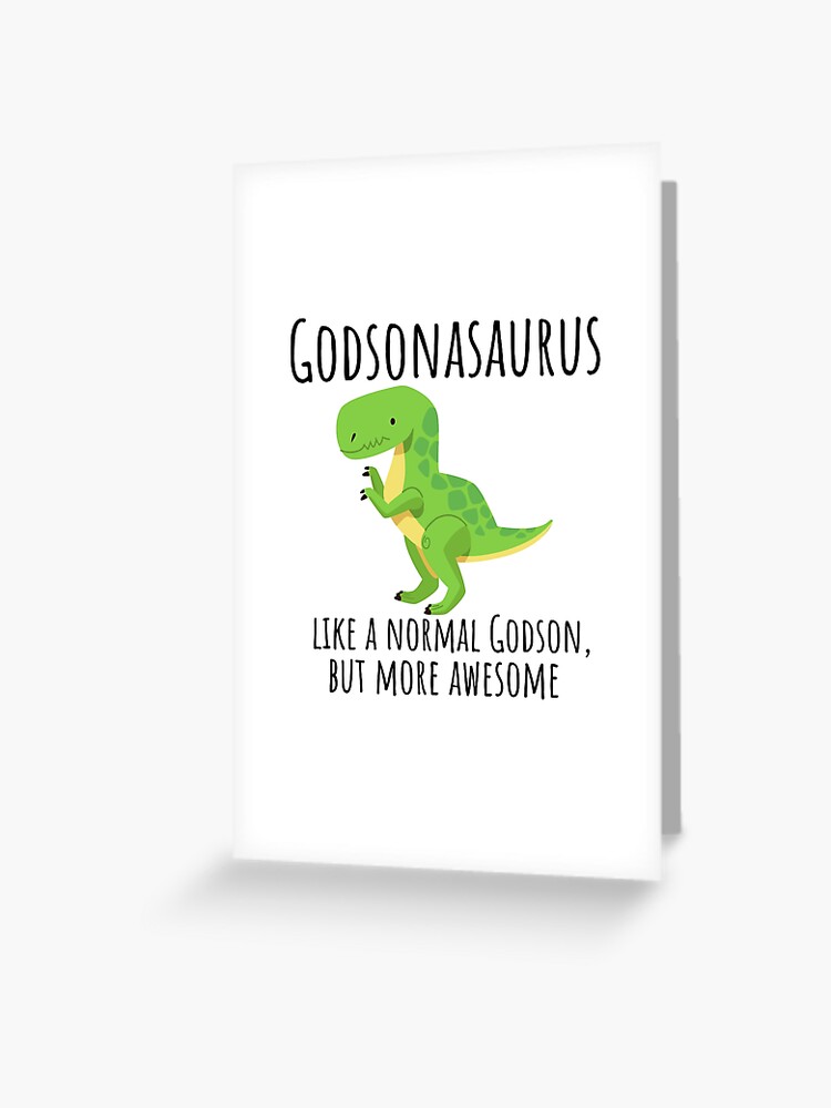"Godson Card Godsonasaurus Dinosaur Greeting Birthday Card" Greeting ...