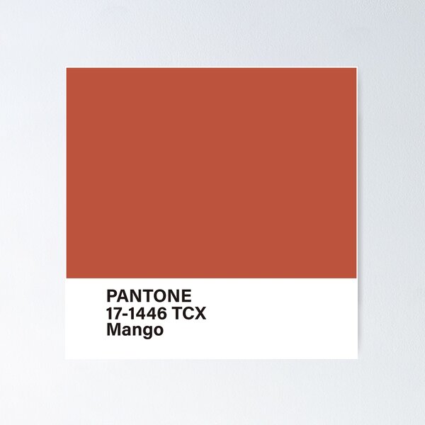 "pantone 17-1446 TCX Mango" Poster for Sale by princessmi-com | Redbubble