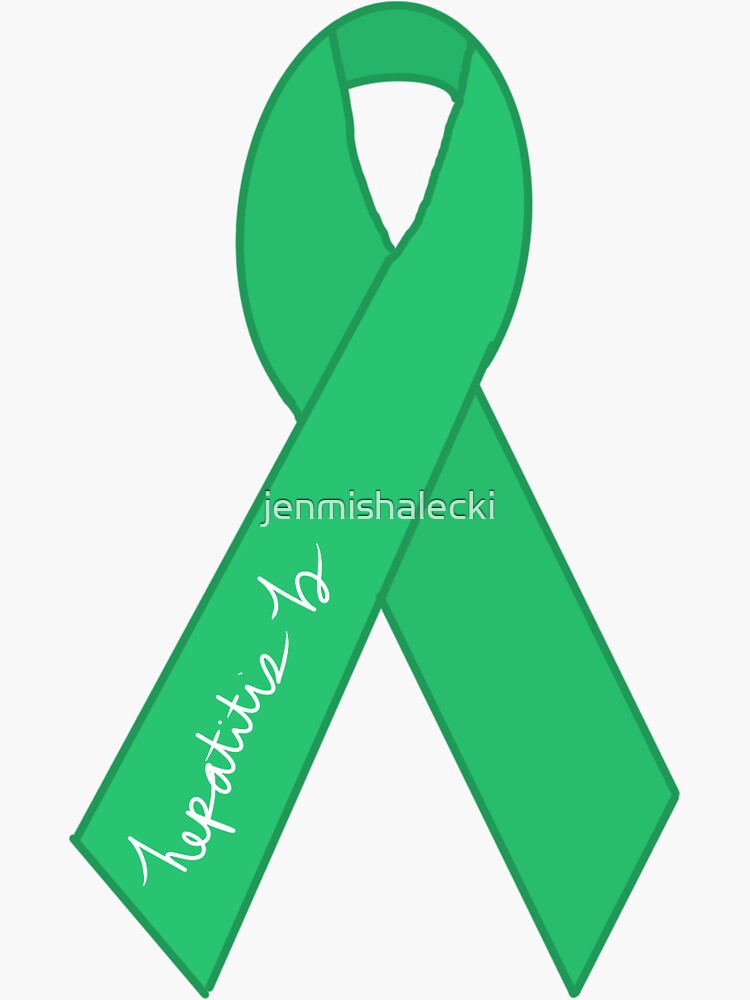 "Hepatitis B Awareness Ribbon " Sticker by jenmishalecki | Redbubble