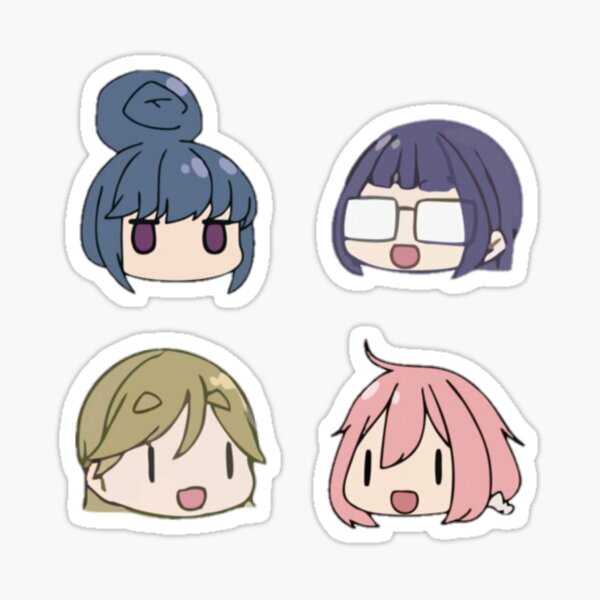 "Yuru Camp" Sticker for Sale by AniePieArt | Redbubble