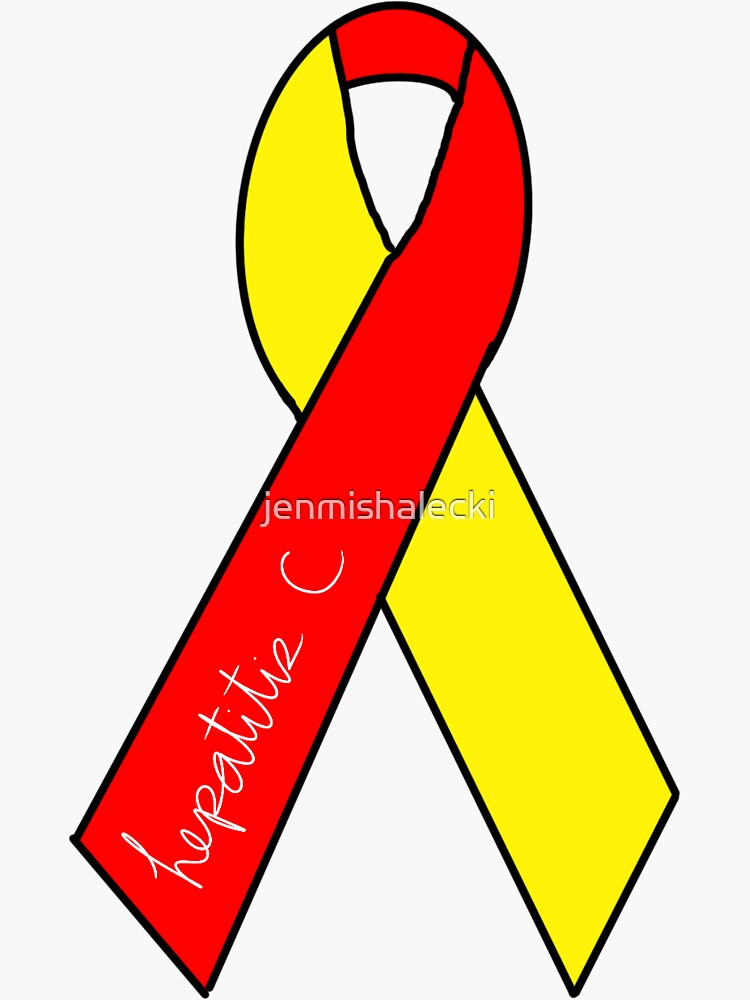 "Hepatitis C Awareness Ribbon " Sticker for Sale by jenmishalecki ...