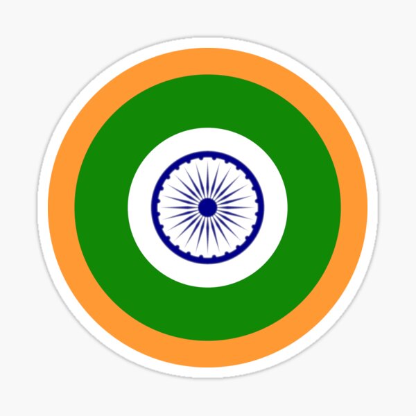 "India Tiranga Ashoka Chakra retro Mod Roundel" Sticker for Sale by ...