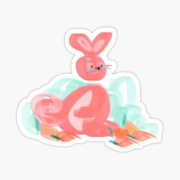 "Pink Bunny" Sticker for Sale by CarliPeraza | Redbubble