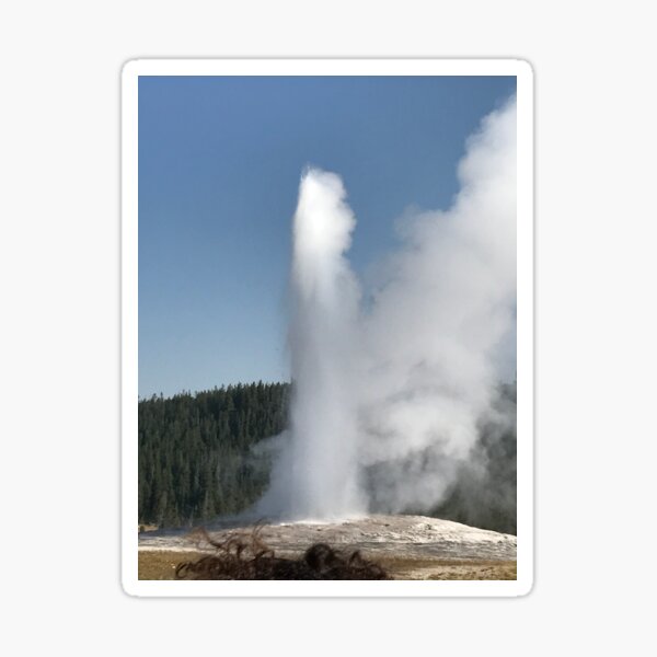 "Old Faithful At Yellowstone National Park" Sticker for Sale by ...