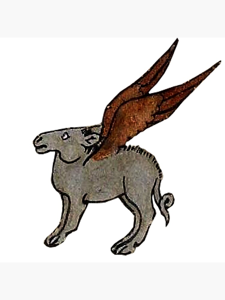 "Medieval Flying Donkey" Poster for Sale by Demonik-Art | Redbubble