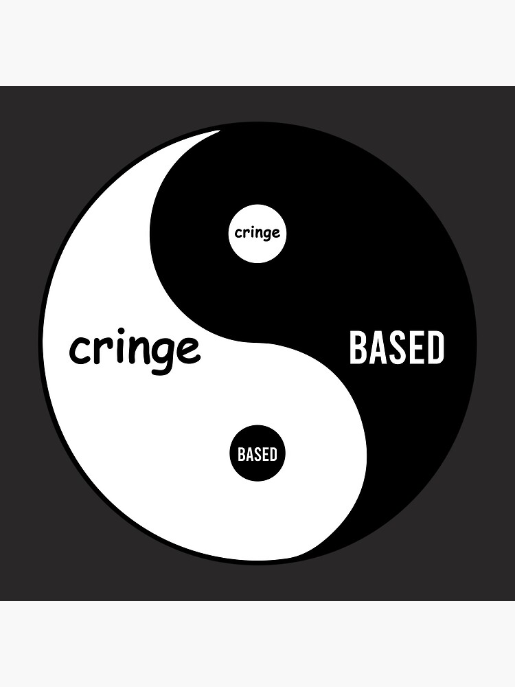 "Cringe and Based" Poster for Sale by johnpley | Redbubble