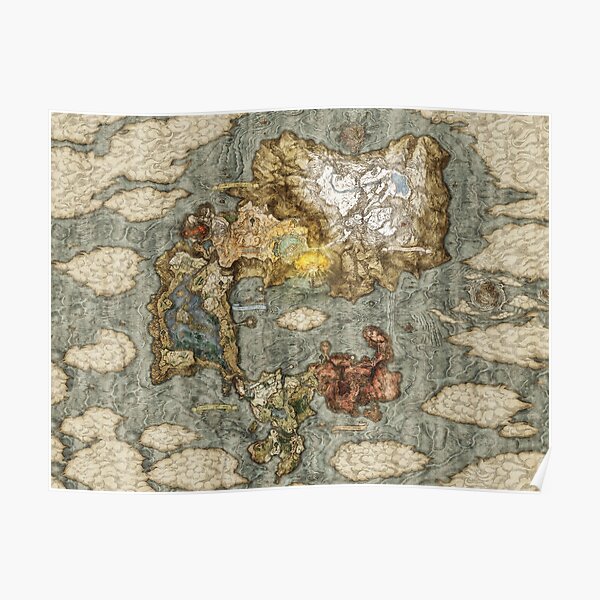 "Elden Ring World Map - The Lands Between" Poster by hayesade | Redbubble