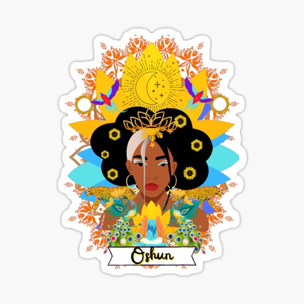 "Regal Oshun Goddess " Sticker for Sale by artbyomega | Redbubble