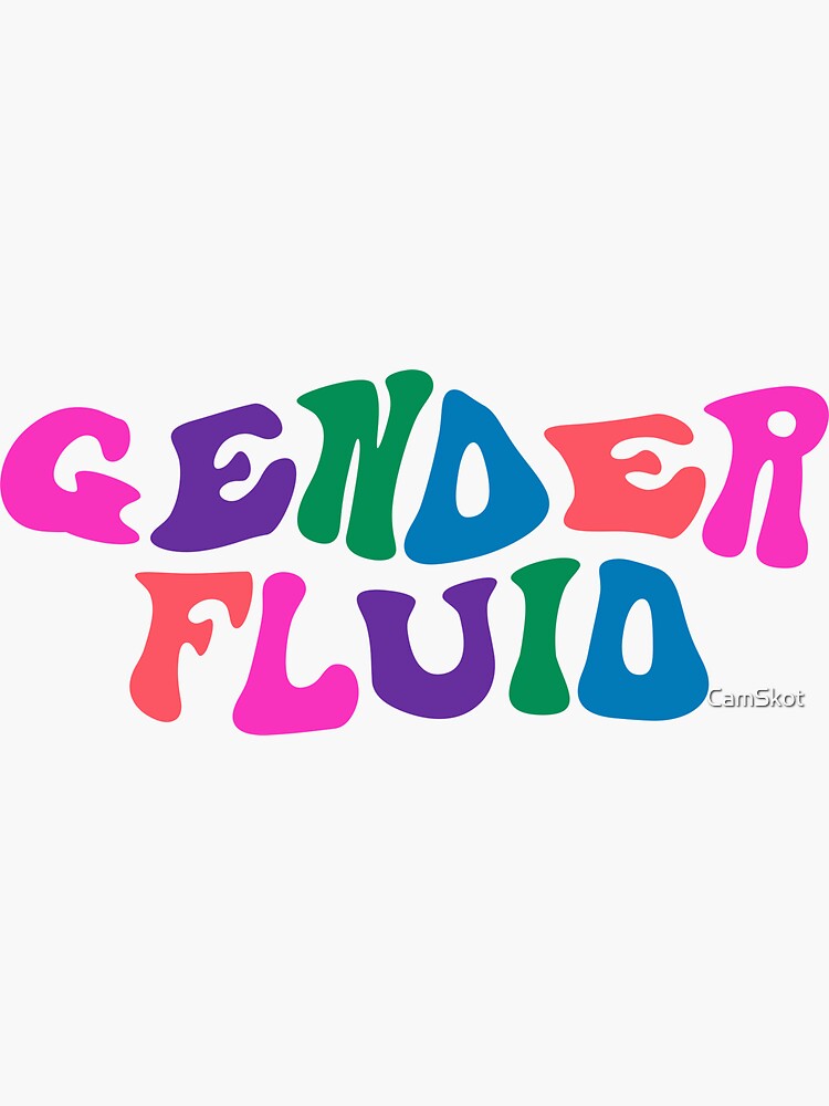"Genderfluid - Liquid Text Design - LGBT " Sticker for Sale by CamSkot ...