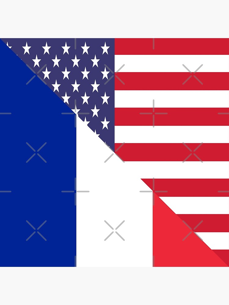 "France American Flag French USA" Poster for Sale by Reddjumpman ...