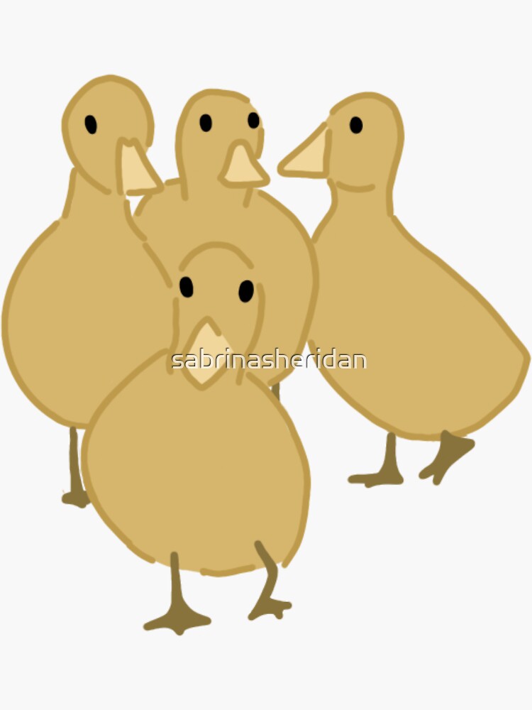 "Four Cute Little Duckies" Sticker for Sale by sabrinasheridan | Redbubble