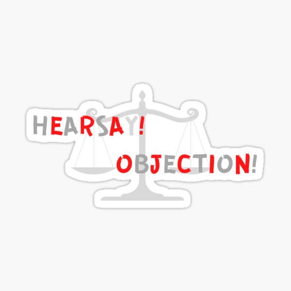 "Hearsay/Objection Justice for Johnny Depp" Sticker by CreeDesigns723 ...