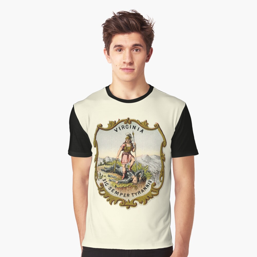 Pegatina for Sale con la obra «El escudo de armas de Virginia (escudo ...