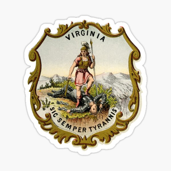 "The Virginia Arms (Virginia State Coat of Arms)" Sticker for Sale by ...