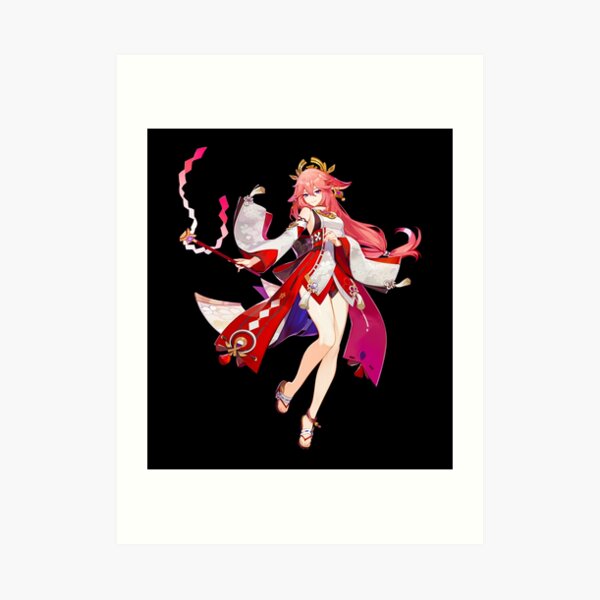 "Yae Miko | Genshin Impact" Art Print for Sale by Piece-One | Redbubble