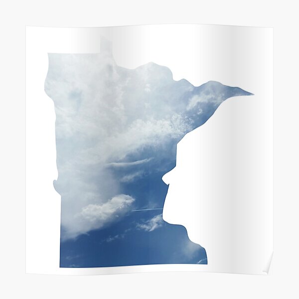 "May in Minnesota - Beautifull Clouds in Minnesota Map" Poster for Sale ...