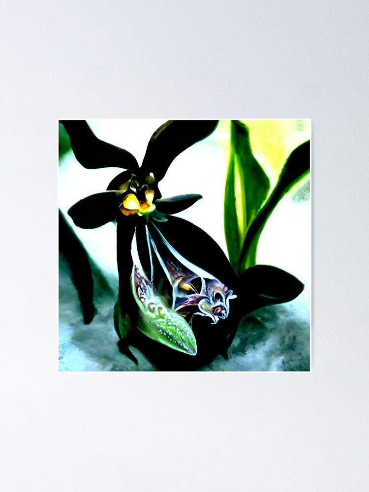 "Surreal bat orchid" Poster for Sale by Liminal-Breath | Redbubble