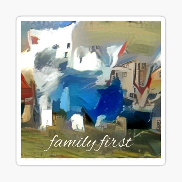"Family first" Sticker for Sale by P3tstore | Redbubble