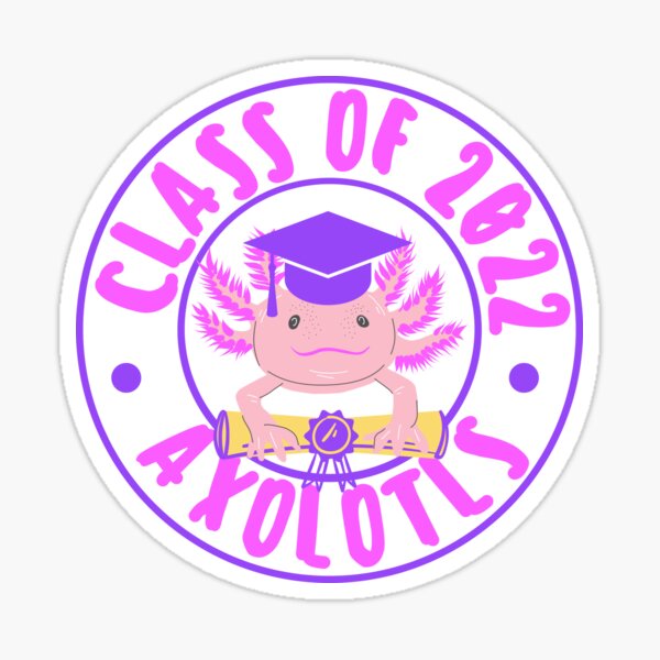 "Axlotl Graduation" Sticker by BronikowskiART | Redbubble