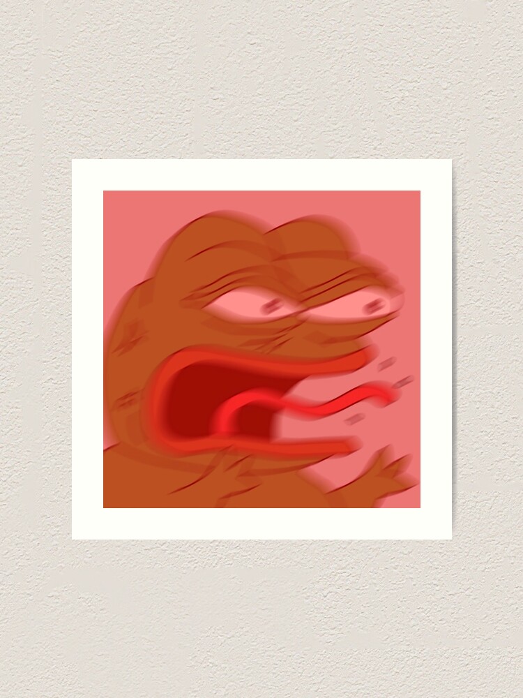 "Angry Pepe Red" Art Print for Sale by ChevDesign | Redbubble